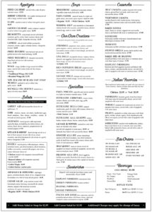 Menus - Joe's Italian Restaurant and Bar